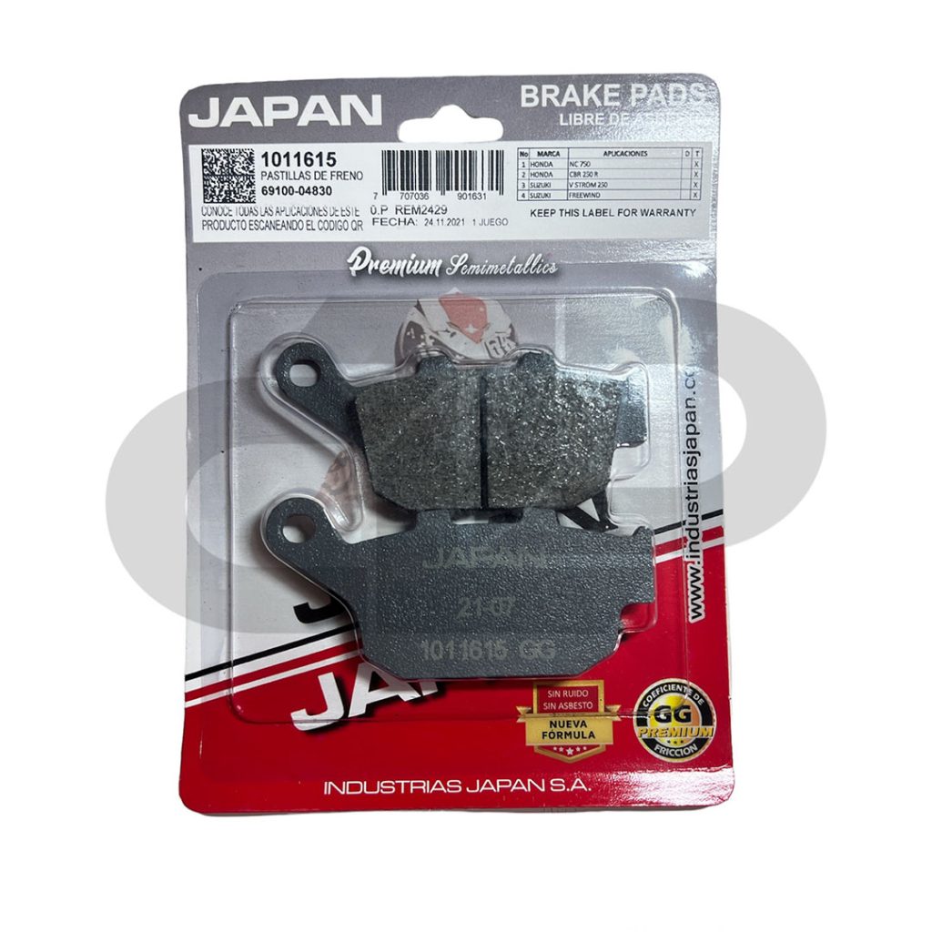 PASTILLAS DE FRENO TRASERAS – Pro Parts